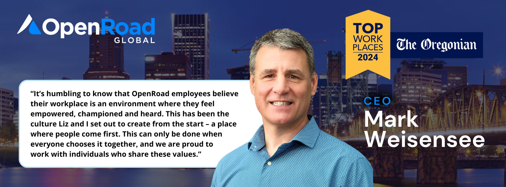 OpenRoad Global Ranks No. 2 on The Oregonian’s List of Top Midsize Employers - OpenRoad Global